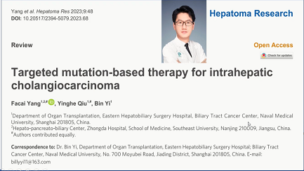 Targeted mutation-based therapy for intrahepatic cholangiocarcinoma