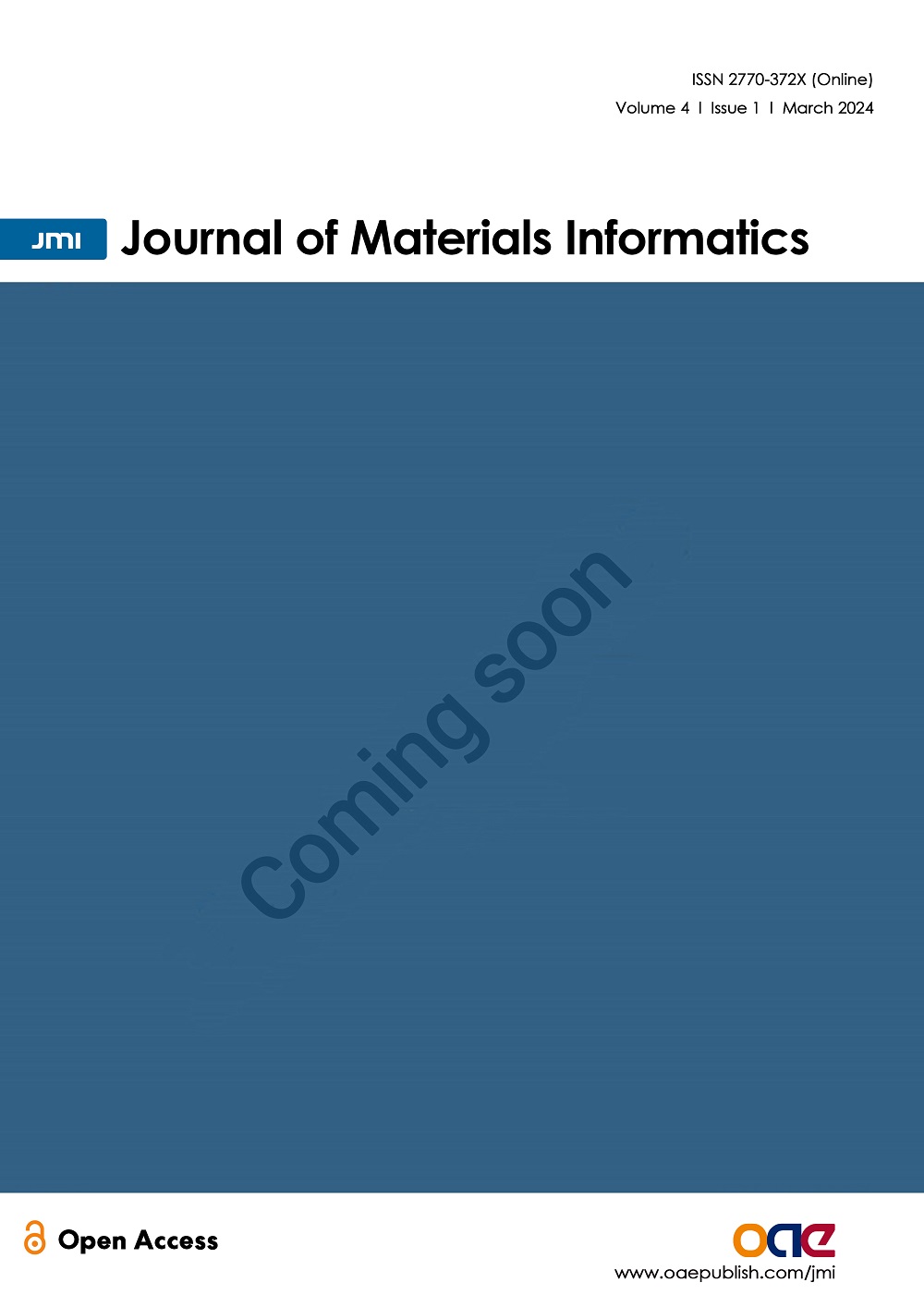 Volume 4, Issue 1 (2024) – 4 articles | Journal of Materials Informatics